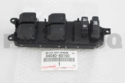 8404060190 Genuine Toyota MASTER SWITCH ASSY,MULTIPLEX NETWORK 84040 ...