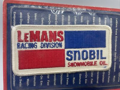 Lemans Snobil Oil Vintage Patch NOS Snowmobile Racing Winter 70s 80s In ...