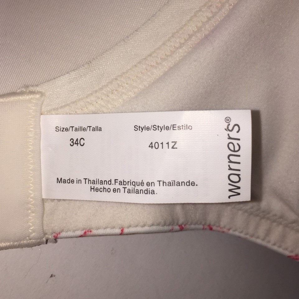 Warner's Bra Wirefree Padded Seamless Cup Invisible Lined TWO 2 TShirt ...