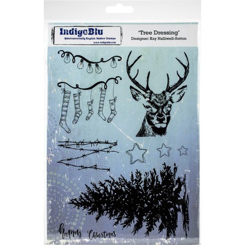 IndigoBlu Cling Mounted Stamp 9"X6.5" - Tree Dressing | eBay