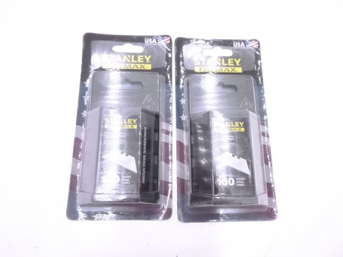 Lot of 2 Stanley Fatmax 100 Pack Heavy Duty Utility Razor Blade with ...