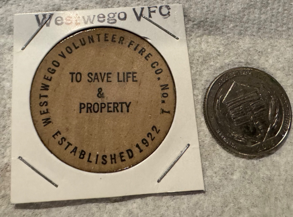 Westwego Volunteer Fire Company Mardi Gras Doubloon #2694 - Wooden ...
