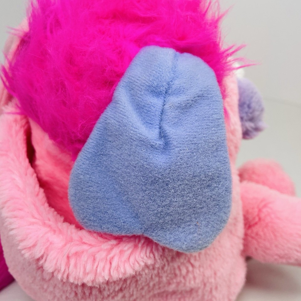 Vintage 1986 PARTY Popple 15” Plush Pink Purple Magenta Transforms into ...