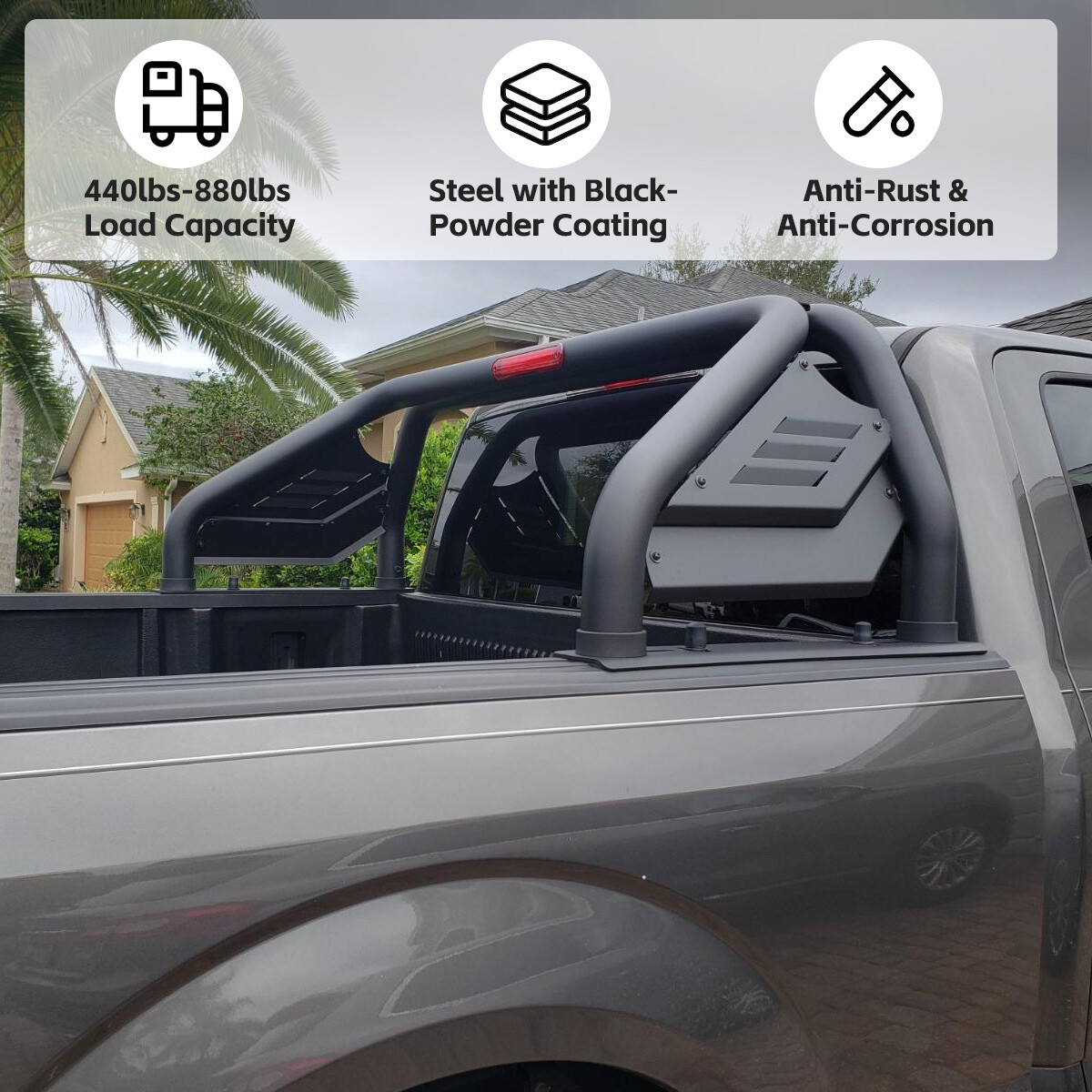 Universal Truck Sport Bar Full Size Roll Bar Chase Rack Bed Bar For Ram ...