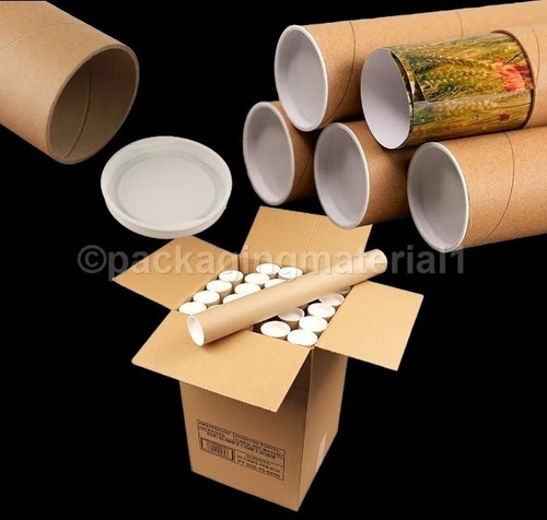 POSTAL TUBES WITH END CAPS A0 A1 A2 A3/4 POSTER PACKAGING MAILING TUBES ...