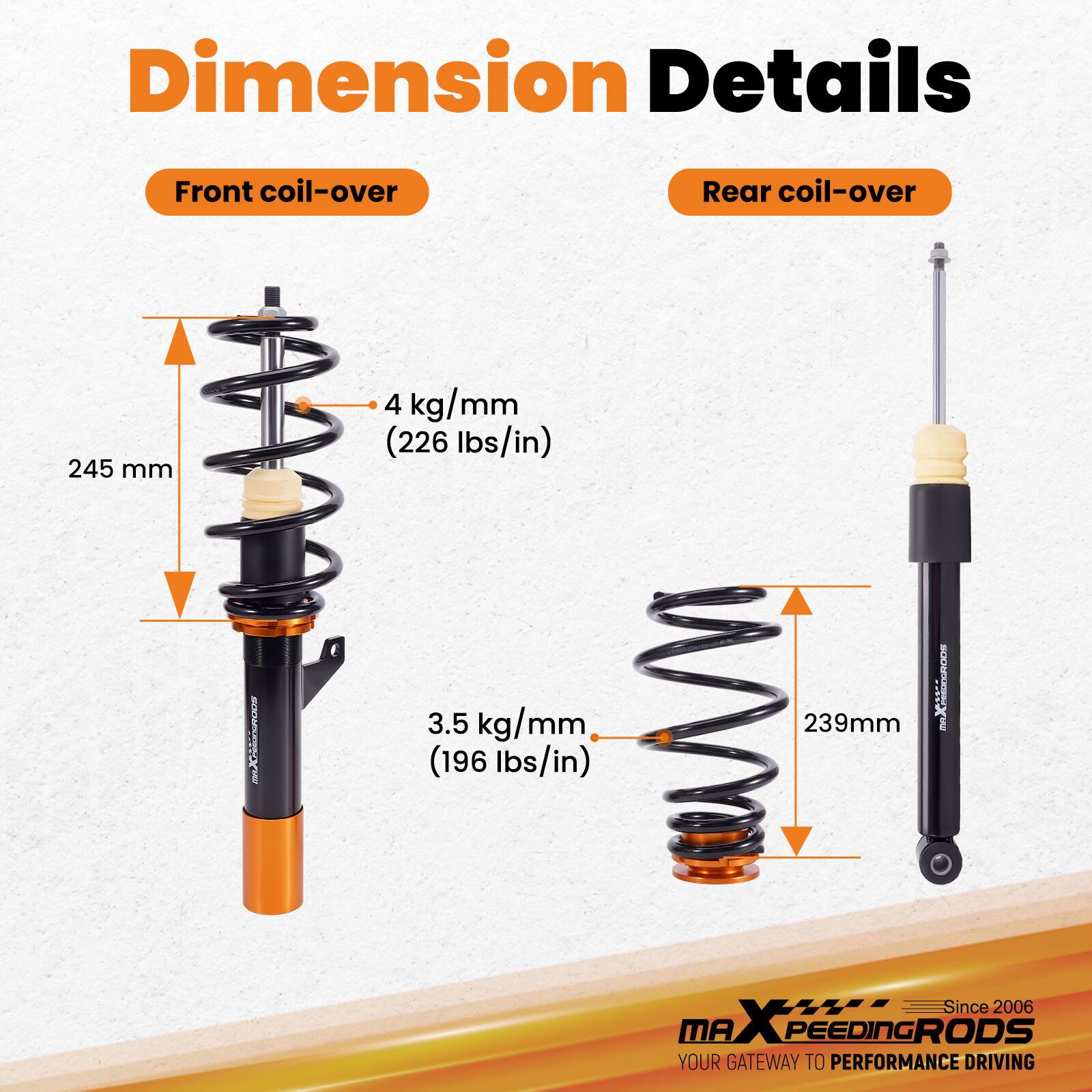 4Pcs Coilover Struts Shocks For VW MK5 MK6 GOLF JETTA 2006-2014 ...