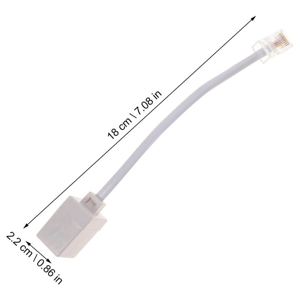 2pcs Phone Jack To Ethernet Adapter Rj11 To Rj45 Adapter Converter ...
