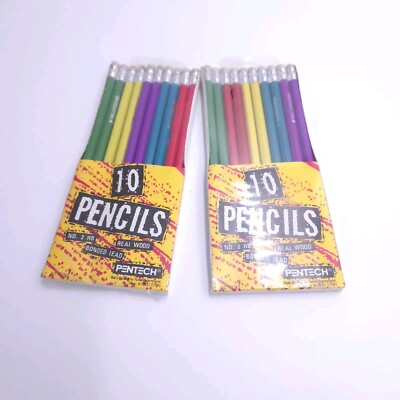 Lot Of 2 Packs Of 10 Vintage Pentech No.2 Pencils 20 Total 1993 NOS | eBay