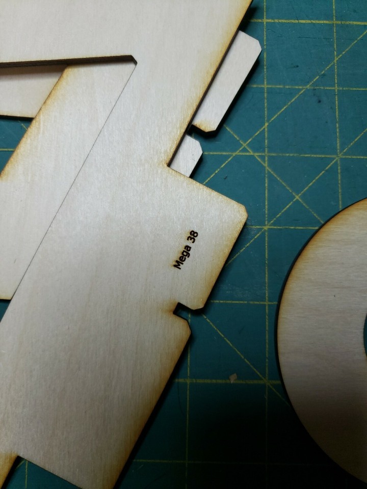 Estes Mega Red Max fin and 38mm Centering ring set plywood parts for ...