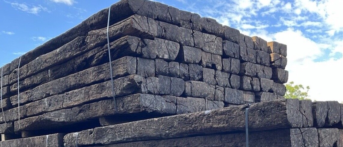 ROUNDED Reclaimed Pine Railway Sleepers, Delivery or Collection ...