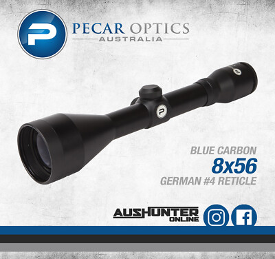 NEW Pecar Optics 8x56 Rifle Scope Blue Carbon Hunting Target German #4 ...