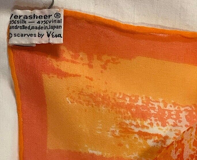 VERA-Lady Bug 1960,s Vintage Shear Silk Scarf. Multi-Color. | eBay