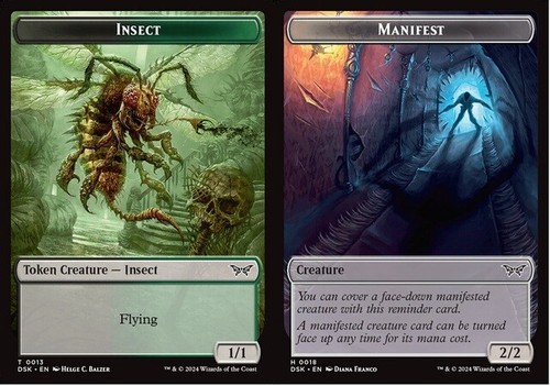 1x Insect (13) // Manifest (18) Token MTG Duskmourn: House of Horror NM ...