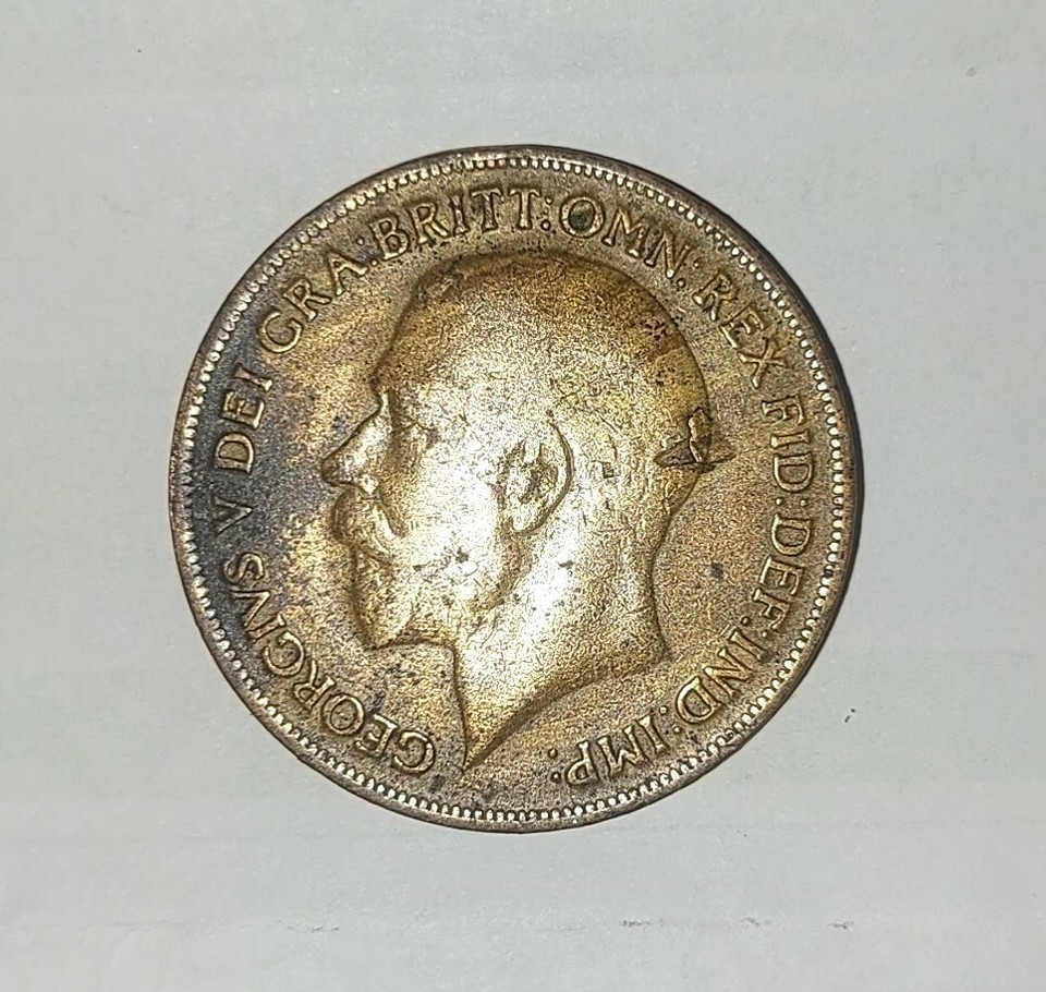 1919 KING GEORGE V ONE PENNY COIN - EXTREMELY RARE AND HIGHLY ...