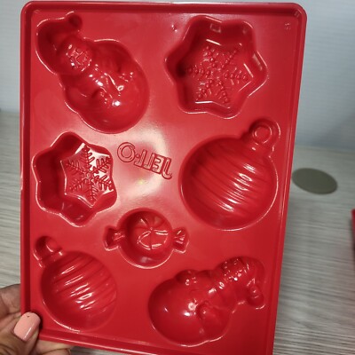 Jell-O Jigglers Christmas Large Moldset Snowman,Snowflake, Ornament ...