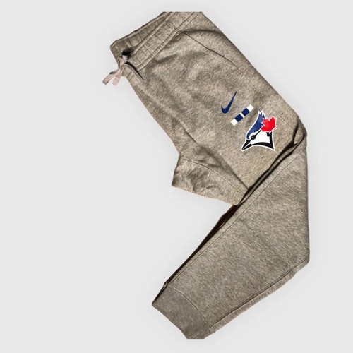 New M Nike Toronto Blue Jays MLB Baseball Mens Fleece Sweat Pants Gray ...