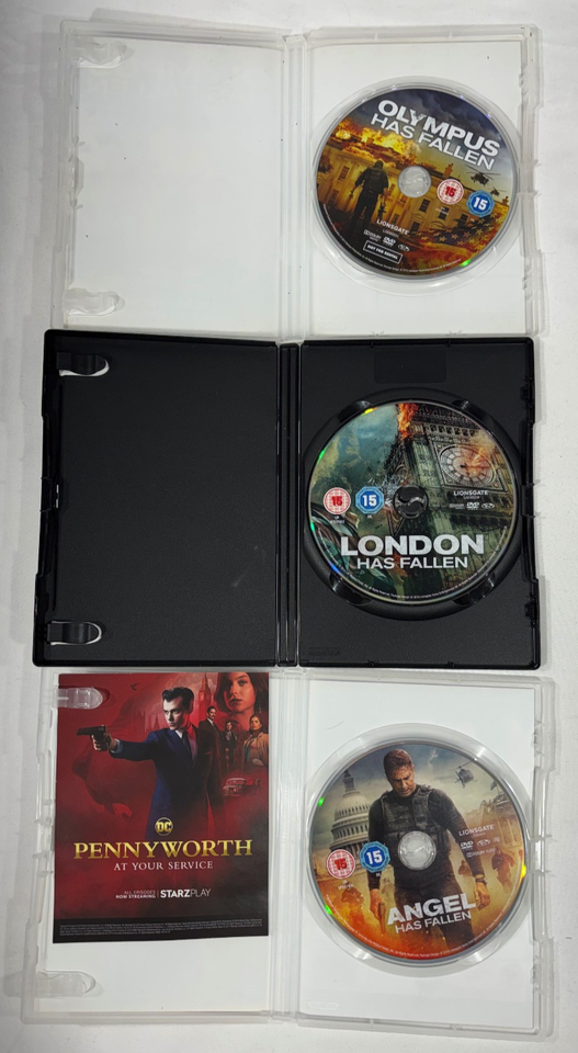 Olympus/London/Angel Has Fallen Trilogy on 3 individual DVDs Rated 15 ...