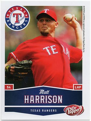 2010 Texas Rangers Dr. Pepper #22 Matt Harrison SGA | eBay