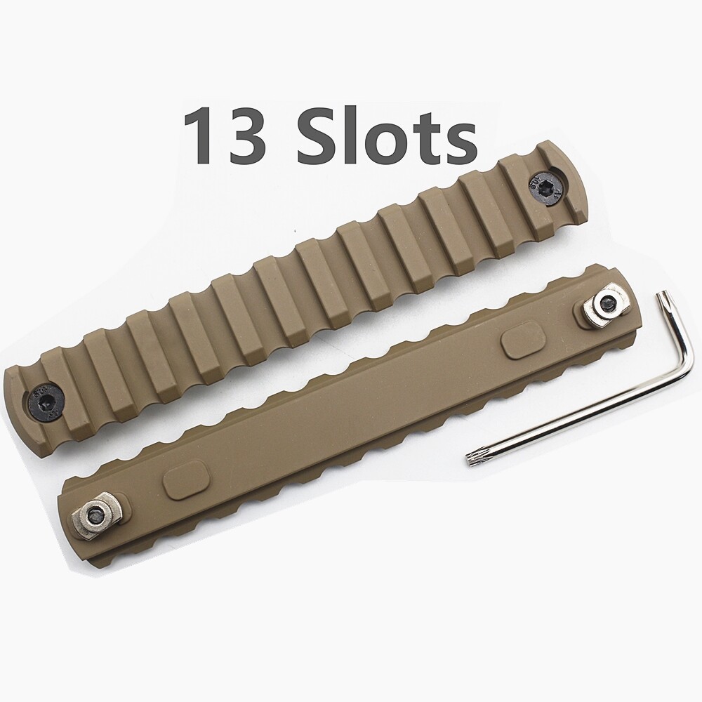 13Slots M-lock Picatinny Rail Sections Aluminum Black/Tan/Red MLOCK ...
