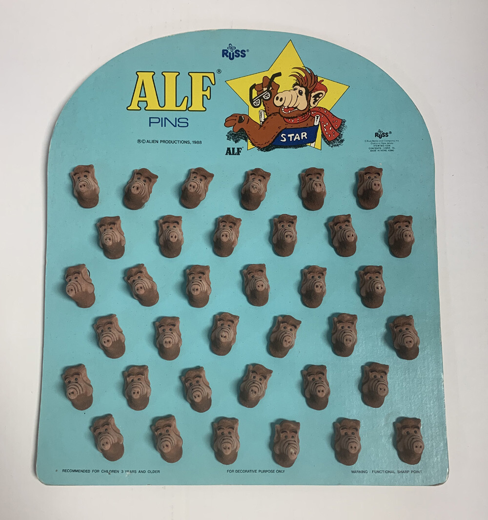 ALF 36 PINS RUSS ALIEN PRODUCTIONS COMPLETE WITH BACKING 1988 | eBay