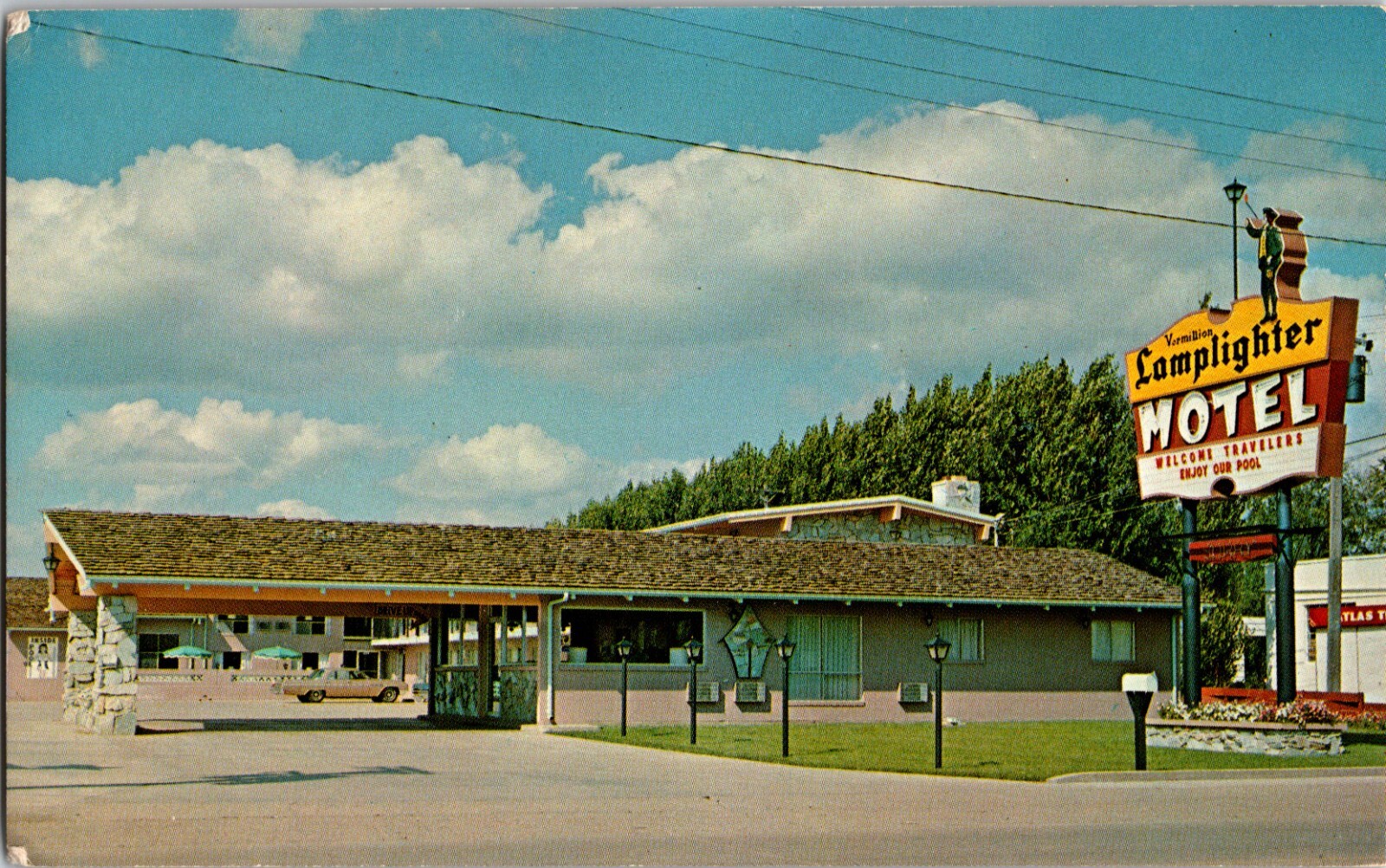 Vtg Postcard, The Vermillion Lamplighter Motel Inc, South Dakota ...