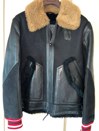 TOMMY HILFIGER Lambskin Shearling Leather Jacket | eBay UK