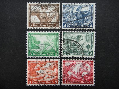 Germany Nazi 1933 Stamps Used German Empire Wagner Nothilfe Third Reich ...