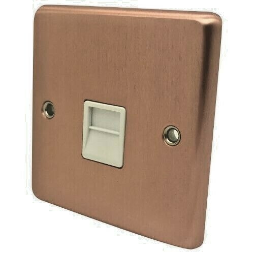 Brushed Matt Satin Copper Plug Sockets Light Switches Dimmers - Whole ...