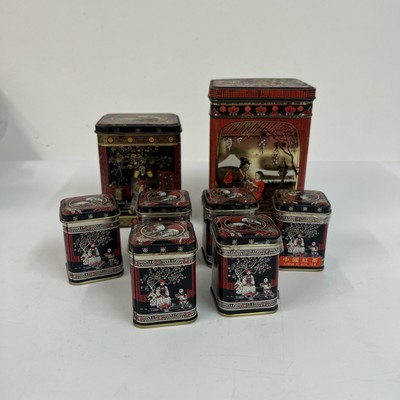 Set of 8 Japanese Oriental Tea Tins Some Vintage - B48 | eBay UK