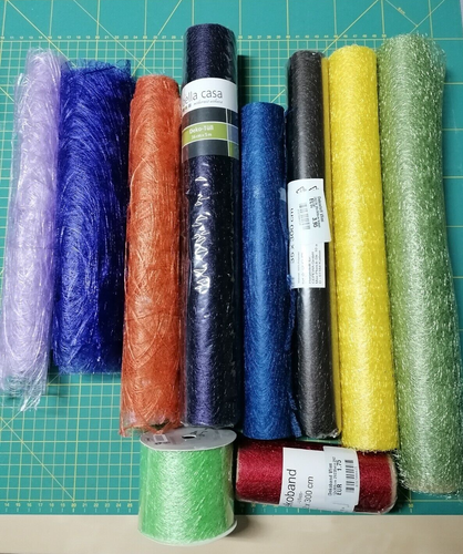 Konvolut Dekostoff Organza Dekovlies 17 Rollen tlw. original verpackt s ...