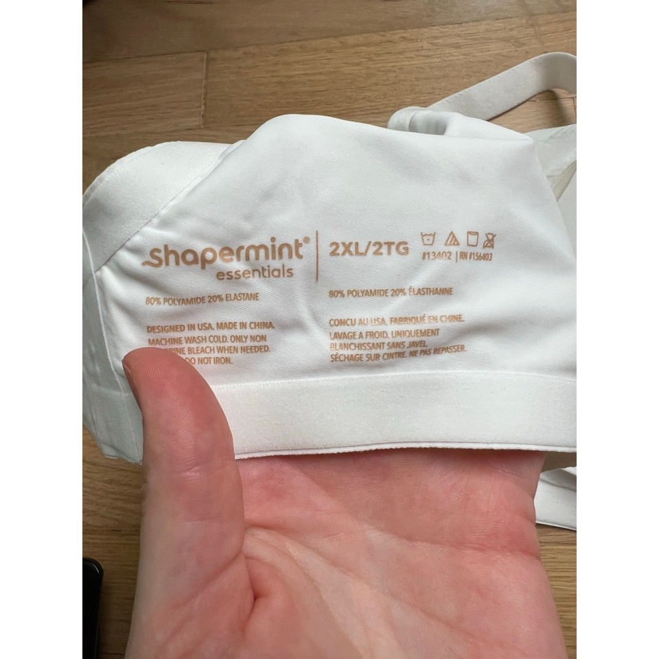 NEW FLAWED Shapermint Essential Women's 2XL Smoothing Comfort Wireless ...