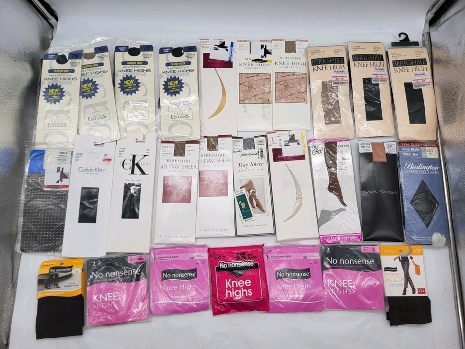 Vintage Hosiery Lot 140 Packages (160 Pairs) of Pantyhose Thigh Knee ...