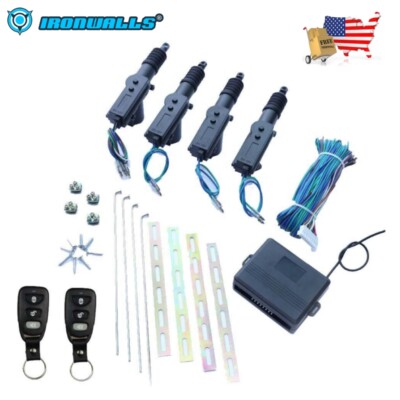 4 Door Power Lock Kit Universal Car Keyless Entry System Security ...