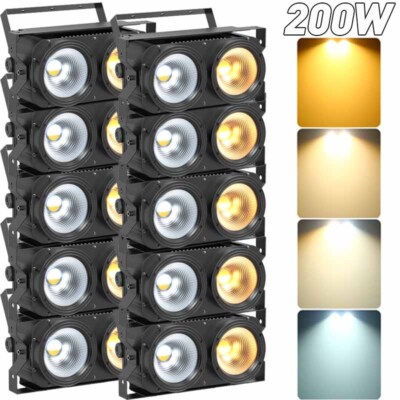 200W COB LED Par Light DMX Stage DJ Par Can Light Audience Blinder Spot ...