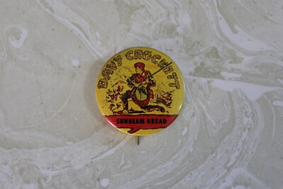 VTG 1950's Sunbeam Bread Davy Crockett Pin Button Original | eBay