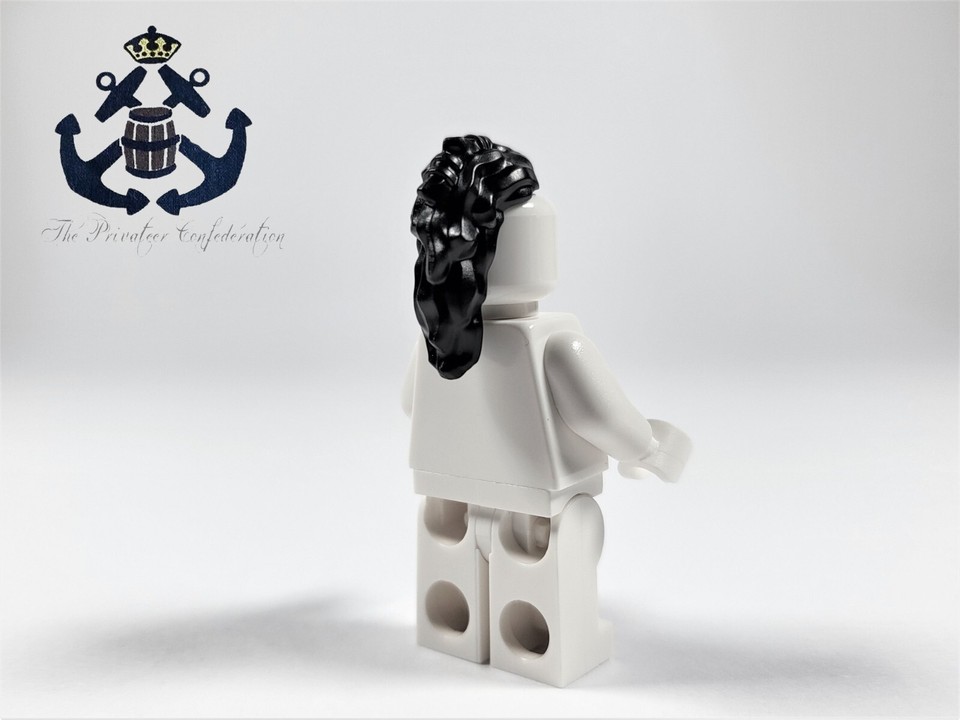 LEGO The Hobbit Hunter Orc Black Hair Long Mullet Top Knot 18166 For ...