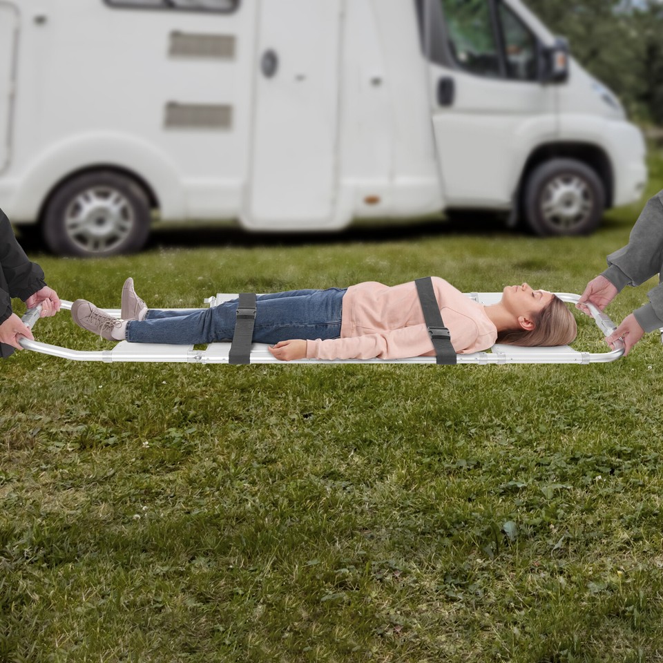 Foldable Stretcher, Portable Stretcher w/ Adjustable Length, Patient ...