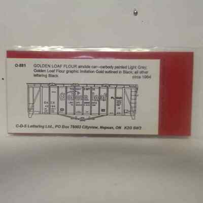 CDS O Scale Dry Transfer Decals: Golden Loaf Flour Airslide Hopper Car ...