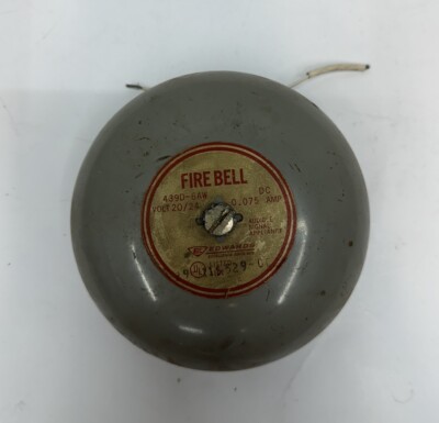 Edwards Signaling 439D-6AW Gray Vintage Fire Bell | eBay
