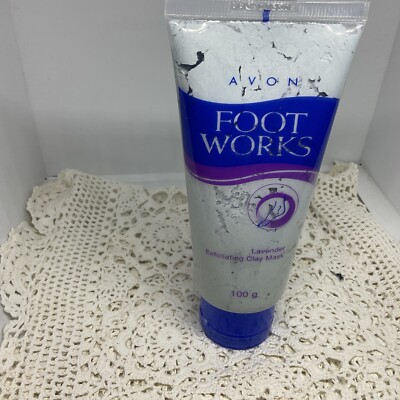 AVON FOOT WORKS LAVENDER EXFOLIATING CLAY MASK 100ml New | eBay Australia
