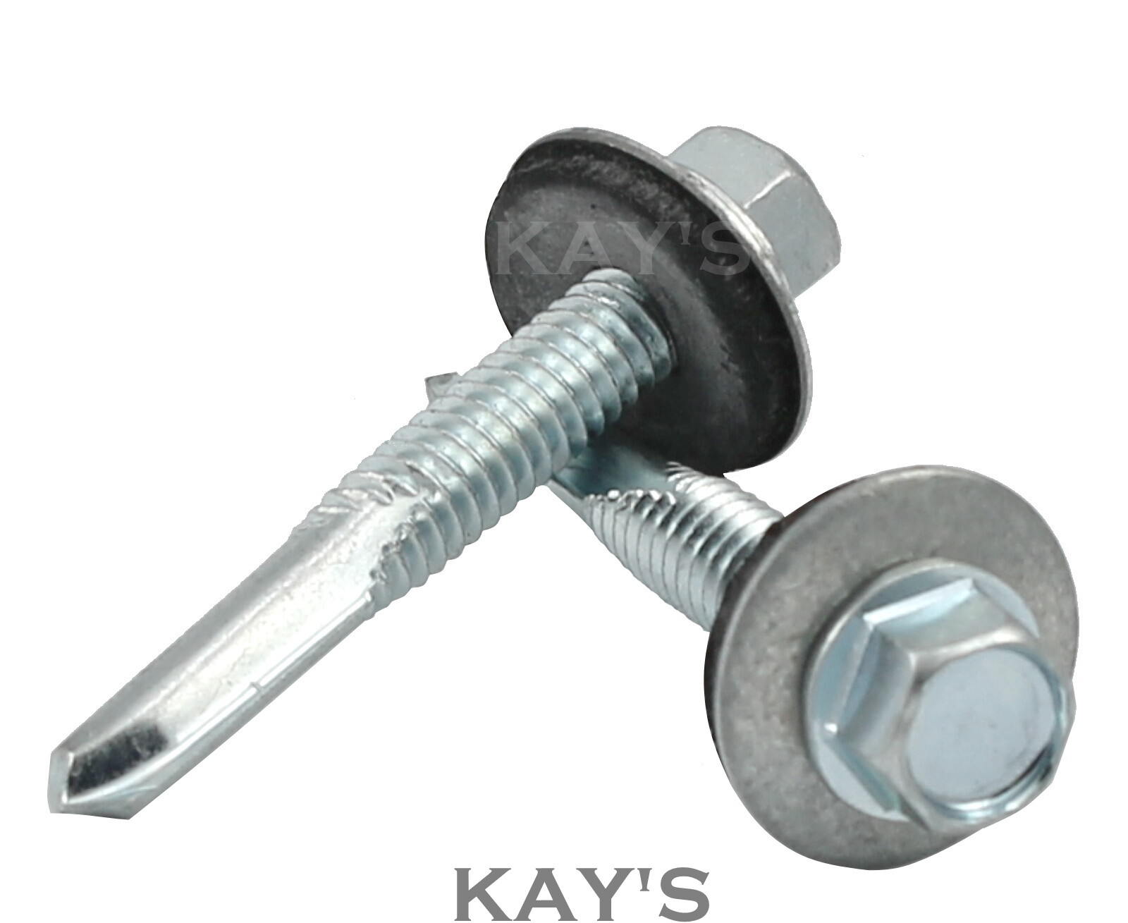 SELF DRILLING TEK SCREWS WITH SEALING WASHERS FOR HEAVY THICK METAL ...
