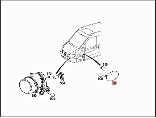 Genuine MERCEDES W447 W639 Add. Turn Signal Lamp 6398200121 for sale ...