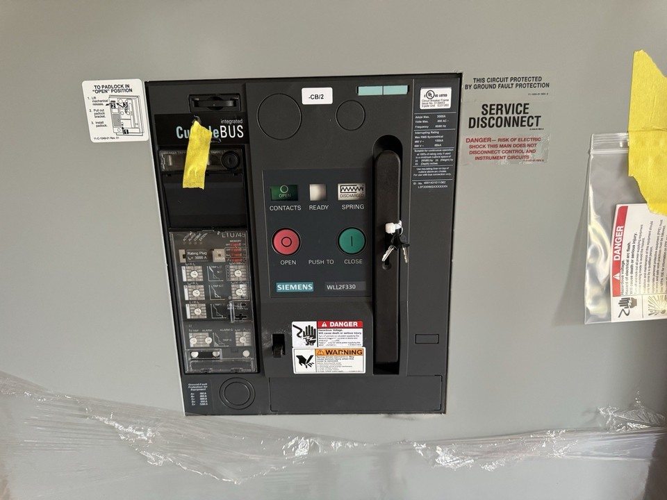 Siemens 3000 Amp Main Breaker CT Cabinet 480/277V 3P4W New WLL2F330 ...
