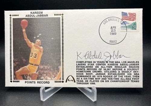 Gateway Stamp 1989 FDC Cachet Kareem Abdul-Jabbar HOF AUTOGRAPHED ...
