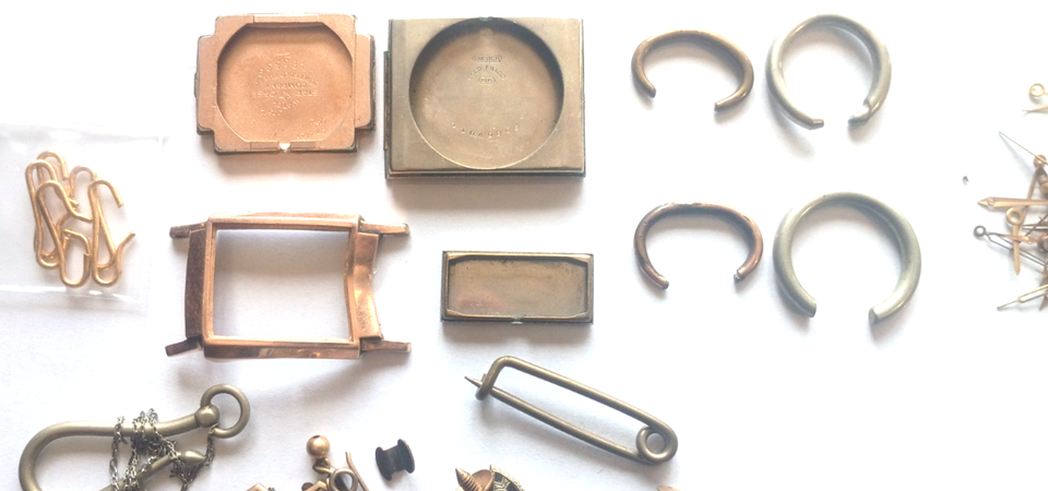 Gold Filled Scrap Lot 70 Grams Jewelry Findings, Watch Hands, Bows, and ...
