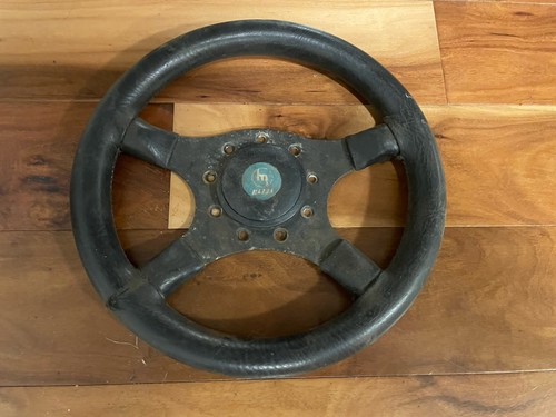 1980’s Formuling France Steering Wheel Leather w/ Vintage Mazda Horn ...