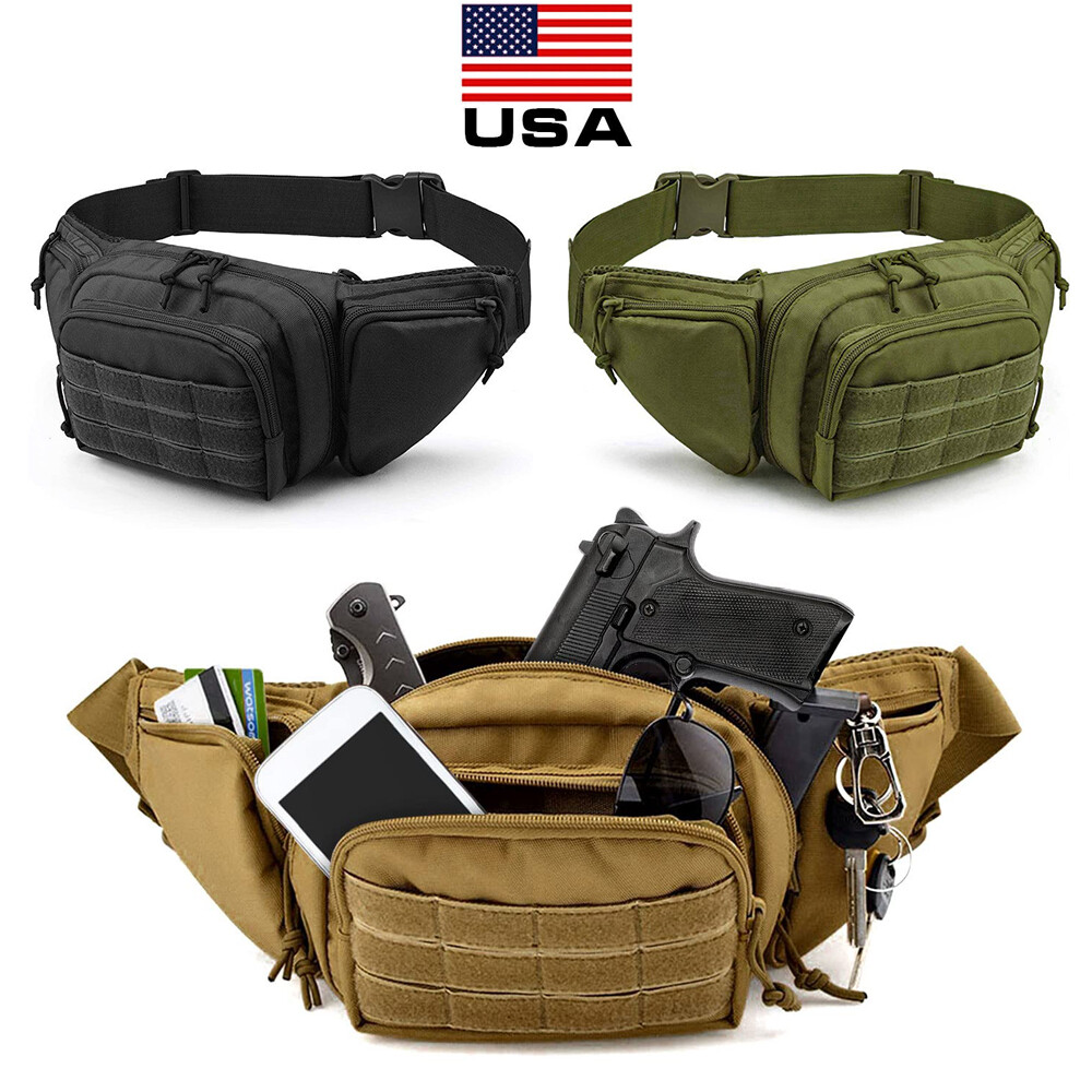 Concealed Carry Fanny Pack Holster Tactical Pistol Waist Pack Bag Gun ...