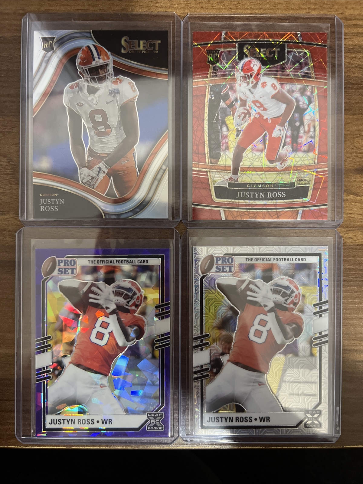 2022 Football Justyn Ross Lot Kansas City Chiefs (2 Prizm/Purple ...