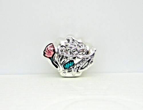 Authentic Pandora #792687C01 Disney The Little Mermaid Seashell Charm ...