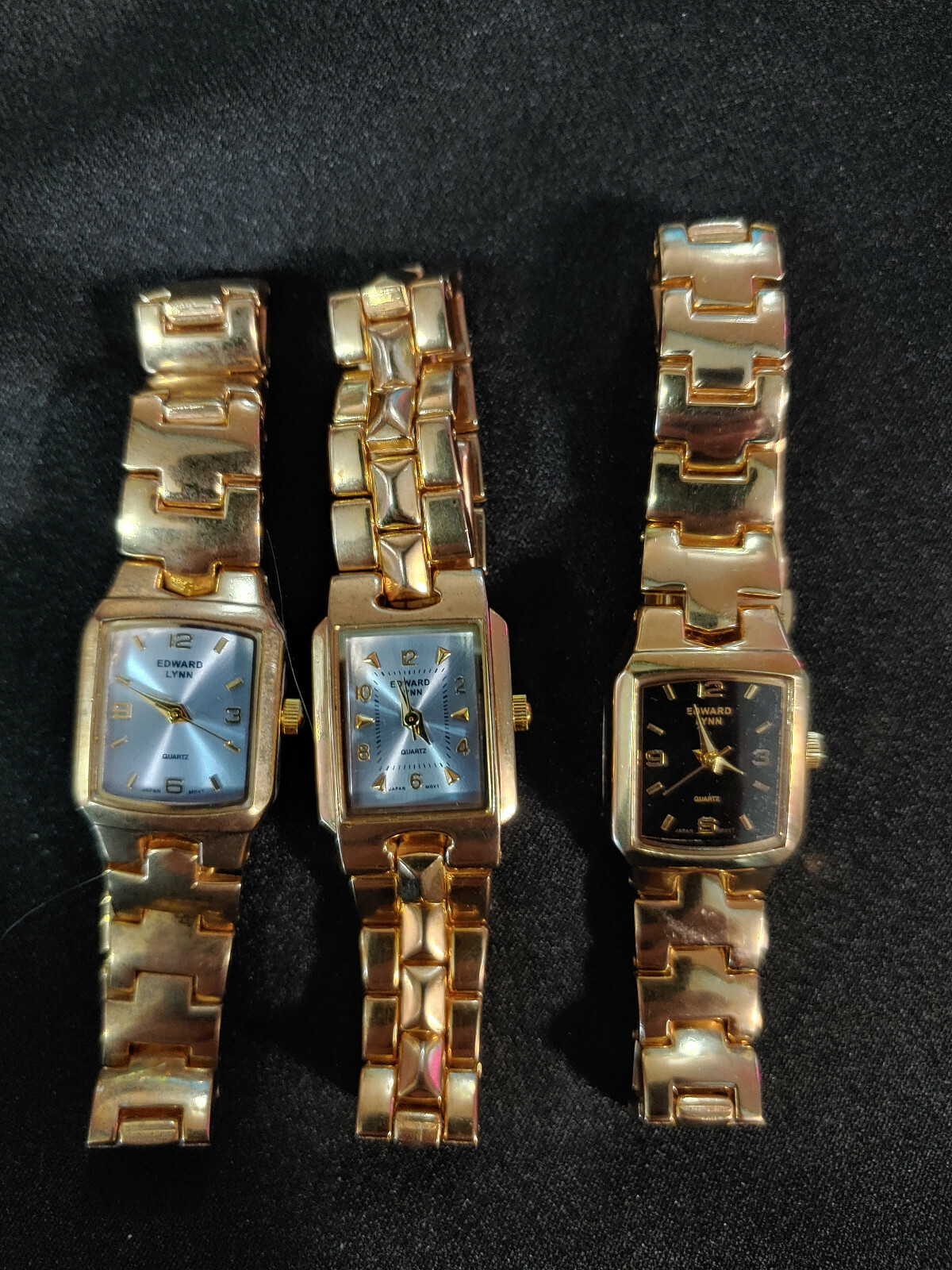Three Edward Lynn Quartz fashion Rectangle face watches | eBay